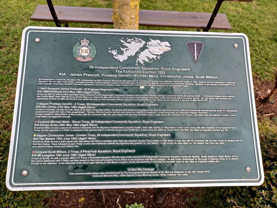 Falklands | The Allied Special Forces Memorial Grove