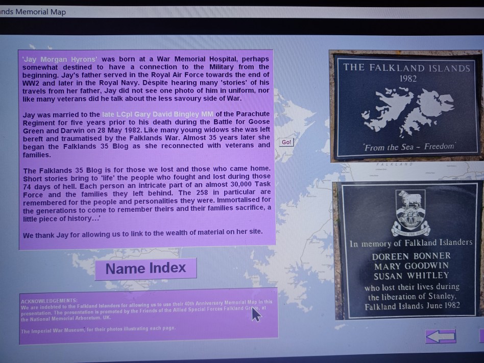 Falklands 40th Anniversary Map