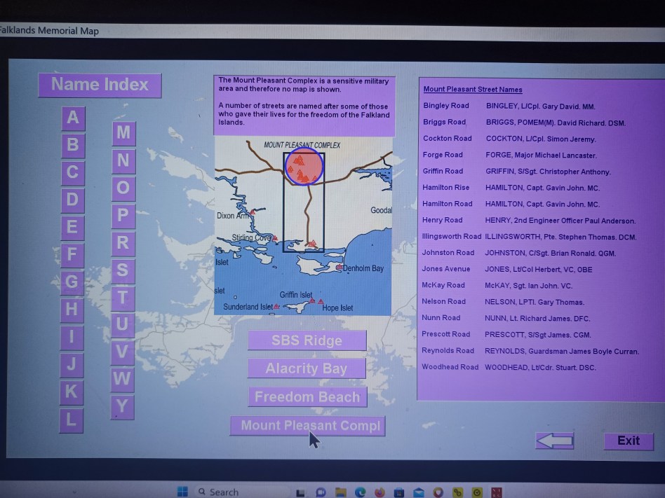 Falklands 40th Anniversary Map