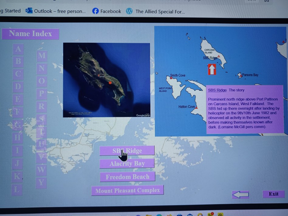 Falklands 40th Anniversary Map