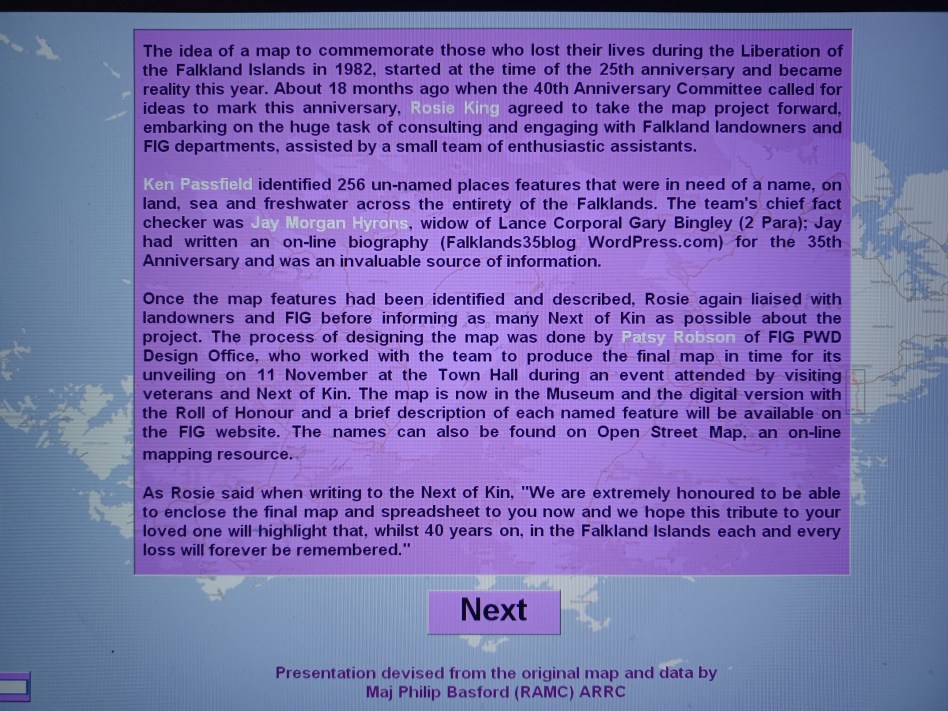 Falklands 40th Anniversary Map